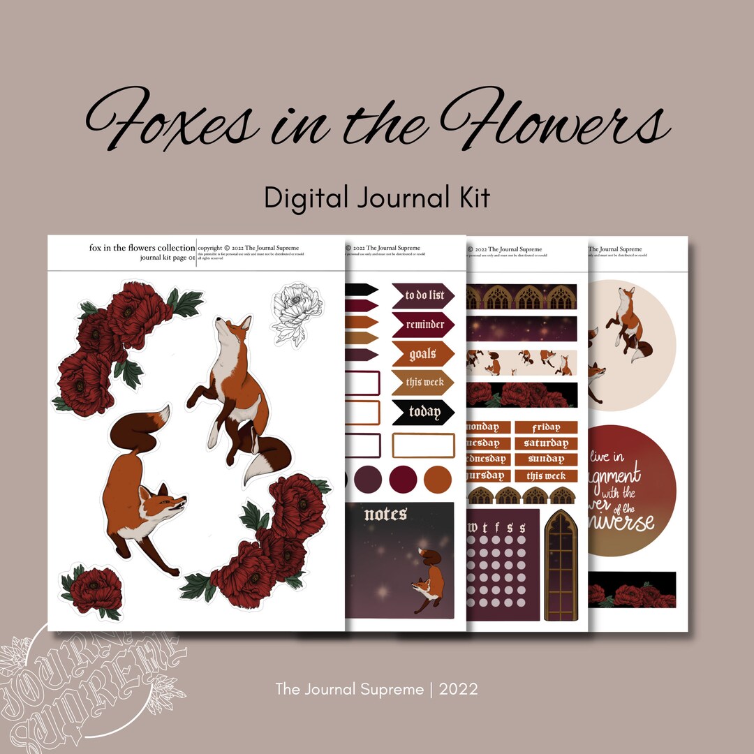 Printable Digital Stickers for Planner, Gothic Dark Autumn - Etsy