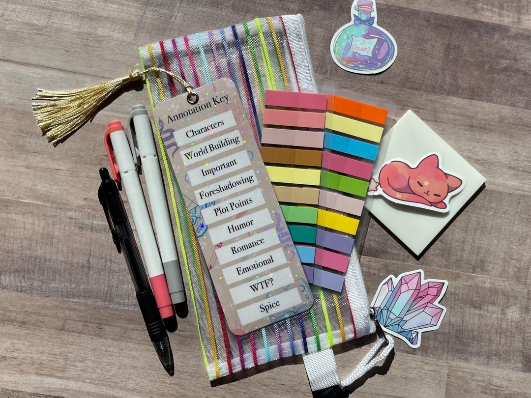 Annotating Kit With Holographic Bookmark, Sticky Tabs, Highlighters ...
