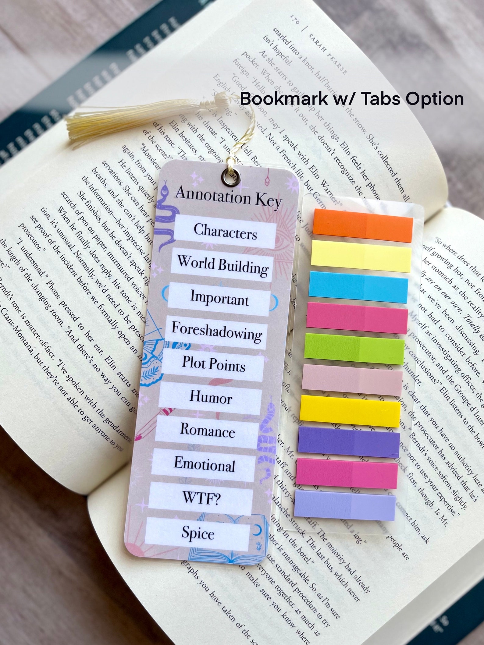 Fantasy Sci-fi Annotation Bookmark With Tabs, Book Annotating Kit ...