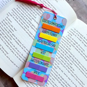 Romance / Romcom Annotation Bookmark With Tabs Kit, Book Annotating ...