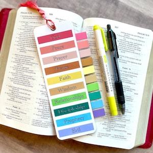 Bible Study Annotation Bookmark With Tabs Kit, Book Annotating Supplies ...