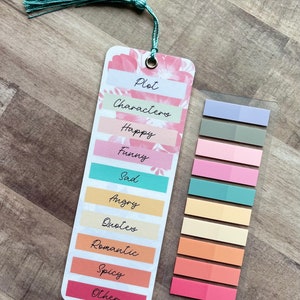 Floral Annotation Bookmark With Tabs Kit, Book Annotating Supplies ...
