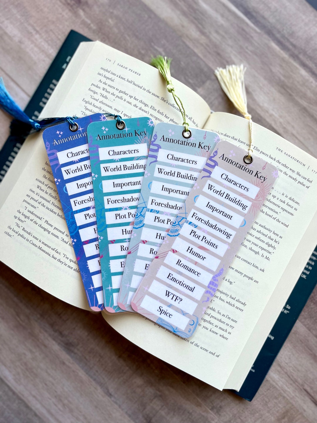 Fantasy Sci-fi Annotation Bookmark With Tabs, Book Annotating Kit ...