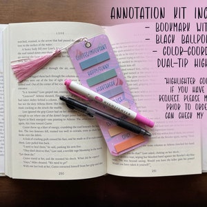 Romance / Romcom Annotation Bookmark With Tabs Kit, Book Annotating ...