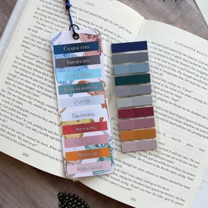 Moth Themed Annotation Bookmark With Tabs Kit, Book Annotating Supplies ...