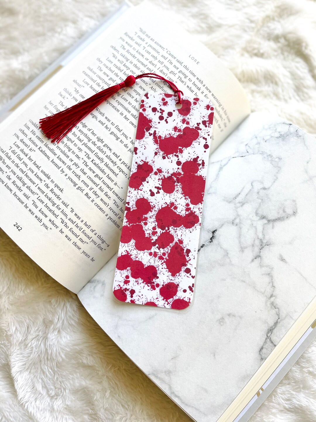 Blood Spatter Bookmark, Thriller and Horror Book Lovers, Halloween ...