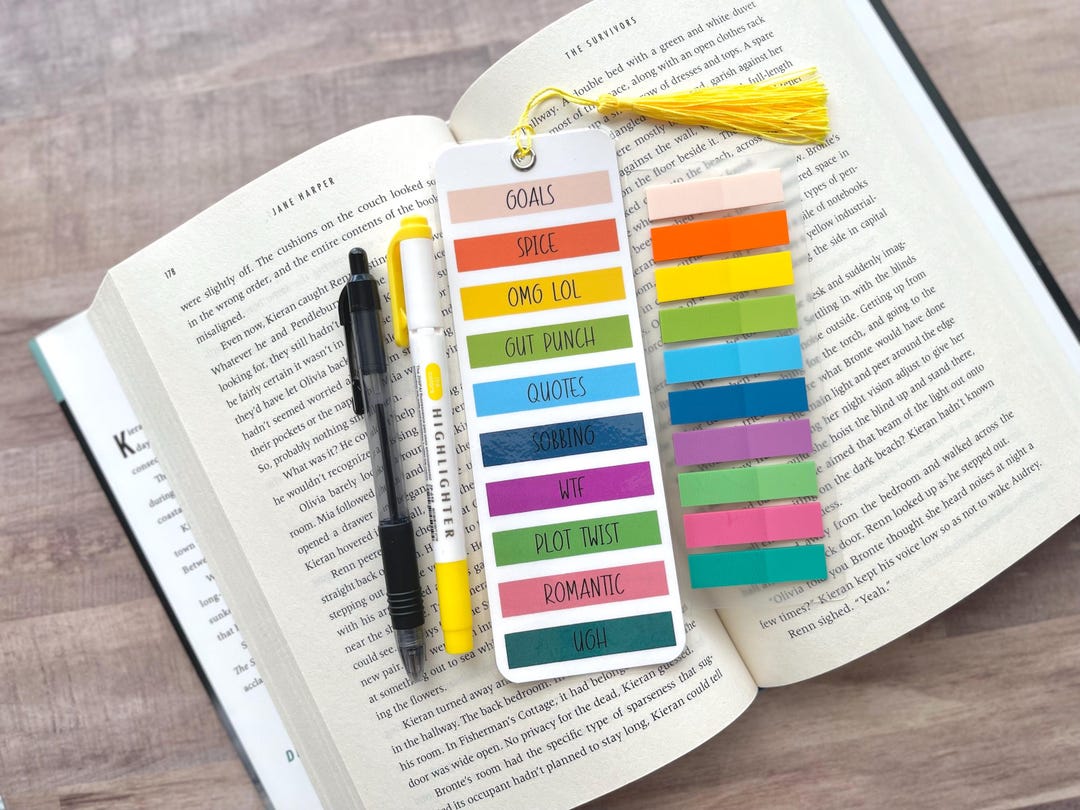 Annotation Bookmark With Tabs Kit, Book Annotating Supplies, Popular ...