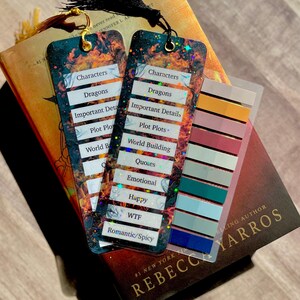 Fantasy Fourth Wing Inspired Annotation Bookmark With Tabs, Book ...