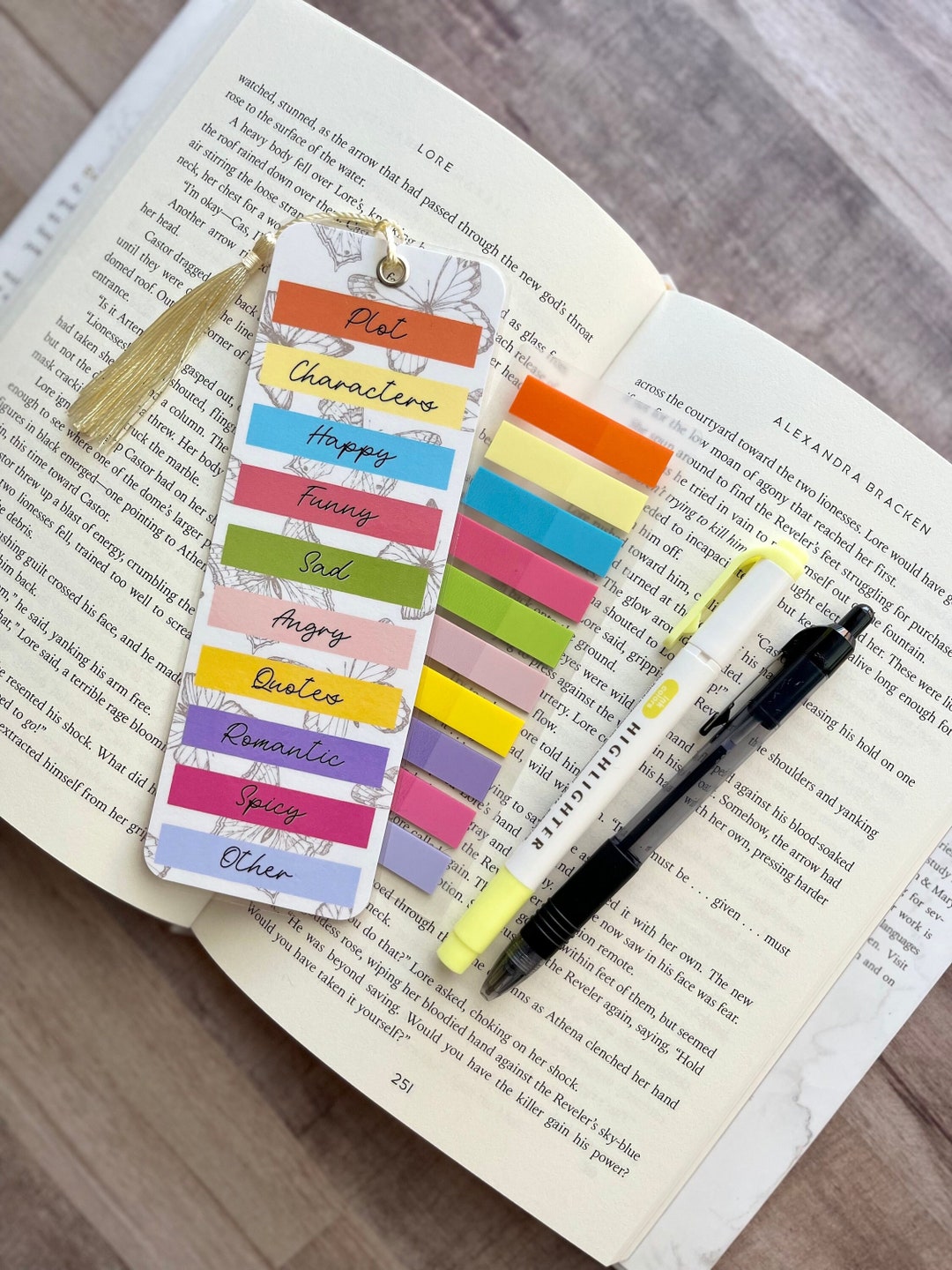 Colorful Butterfly Annotation Bookmark Kit, Book Annotating Kit ...