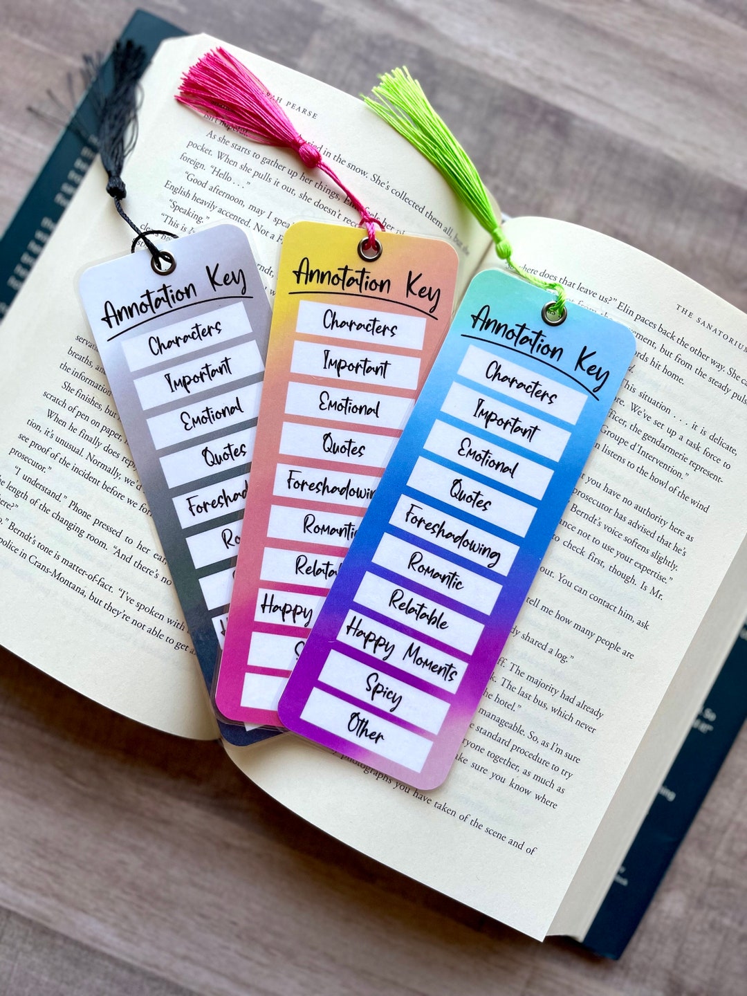 Annotation Bookmark With Tabs, Book Annotating Kit Supplies, Popular ...