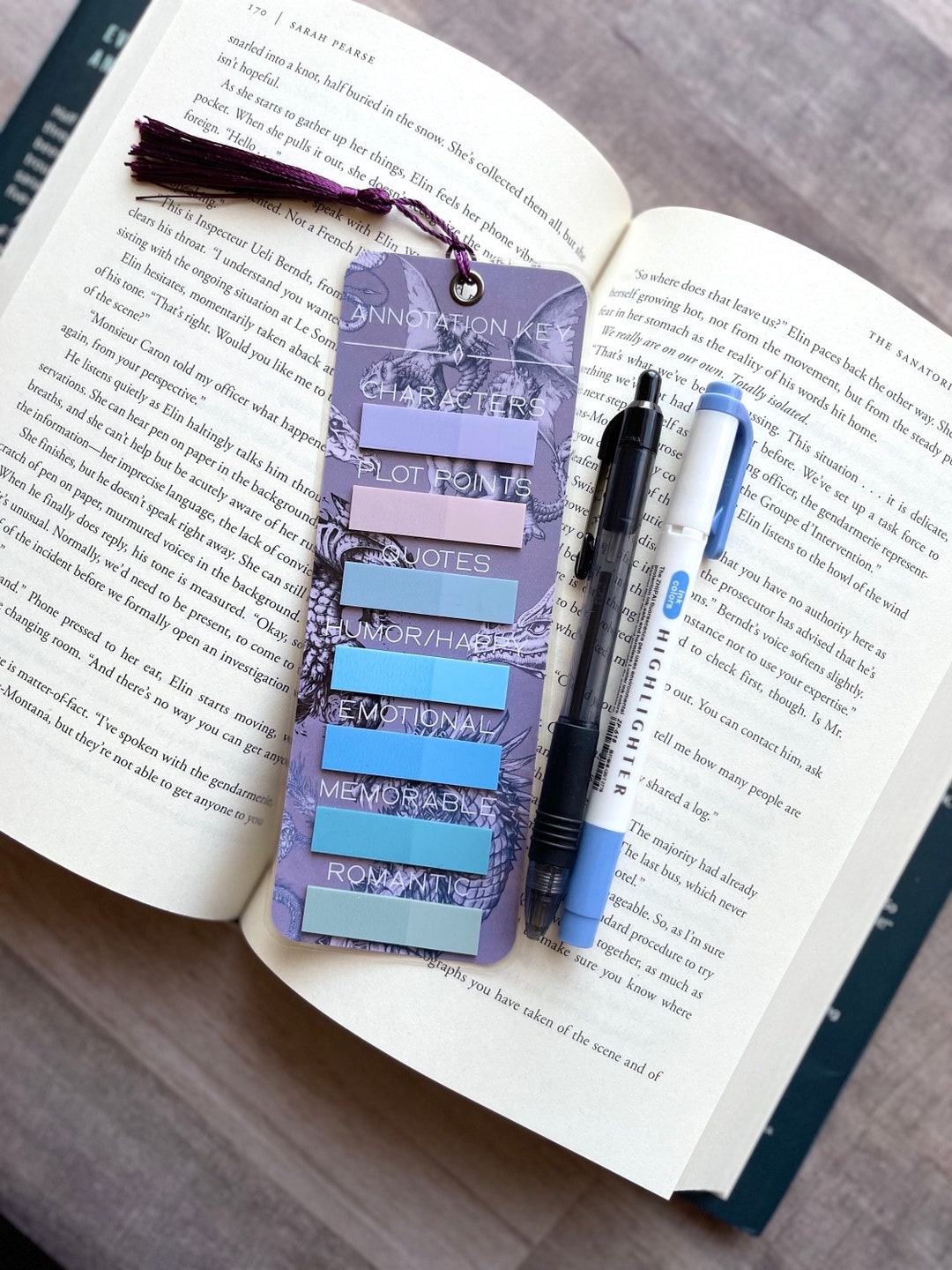 Fantasy Sci-fi Annotation Bookmark With Tabs Kit, Book Annotating ...