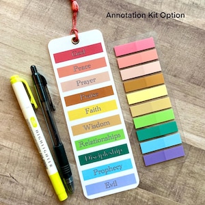 Bible Study Annotation Bookmark With Tabs Kit, Book Annotating Supplies ...