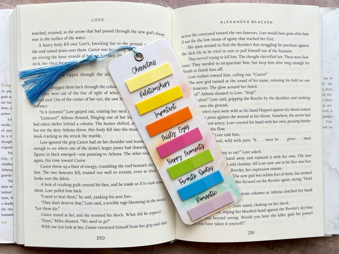 Reusable Annotation Bookmark With Tabs Kit, Book Annotating Supplies ...