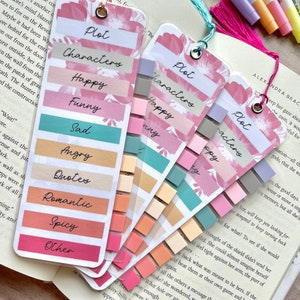 Floral Annotation Bookmark With Tabs Kit, Book Annotating Supplies ...