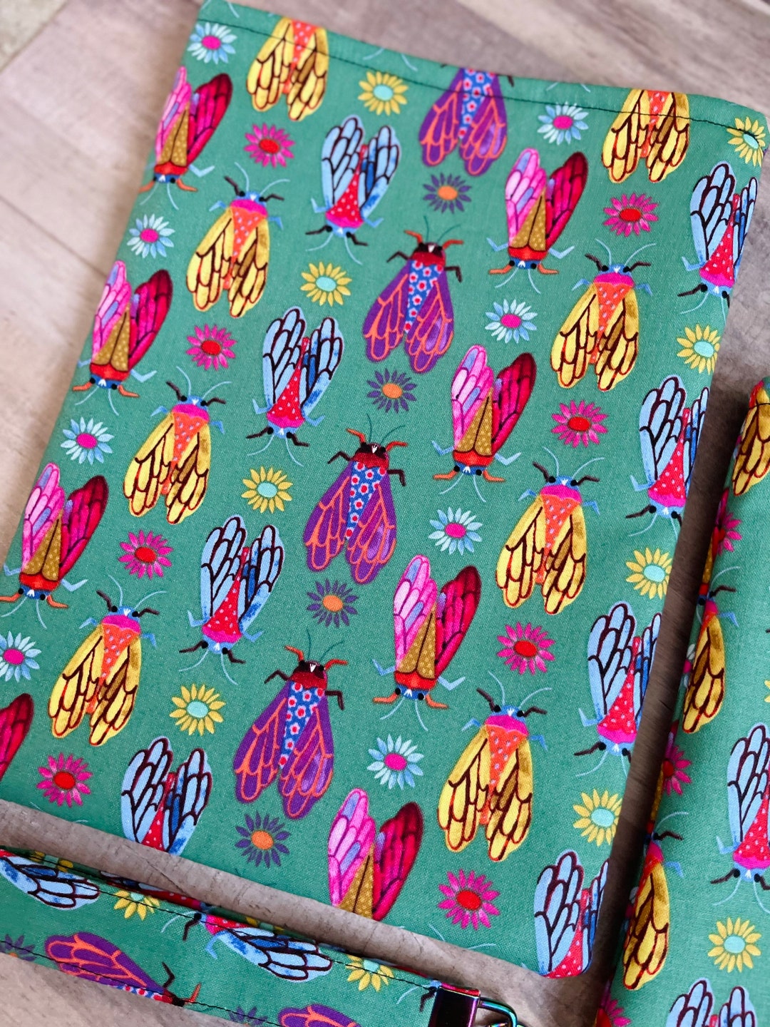 Insect Booksleeve, Cicadas Book Cover, Large and Small Book Protectors ...