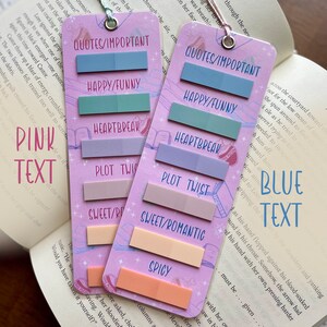 Romance / Romcom Annotation Bookmark With Tabs Kit, Book Annotating ...