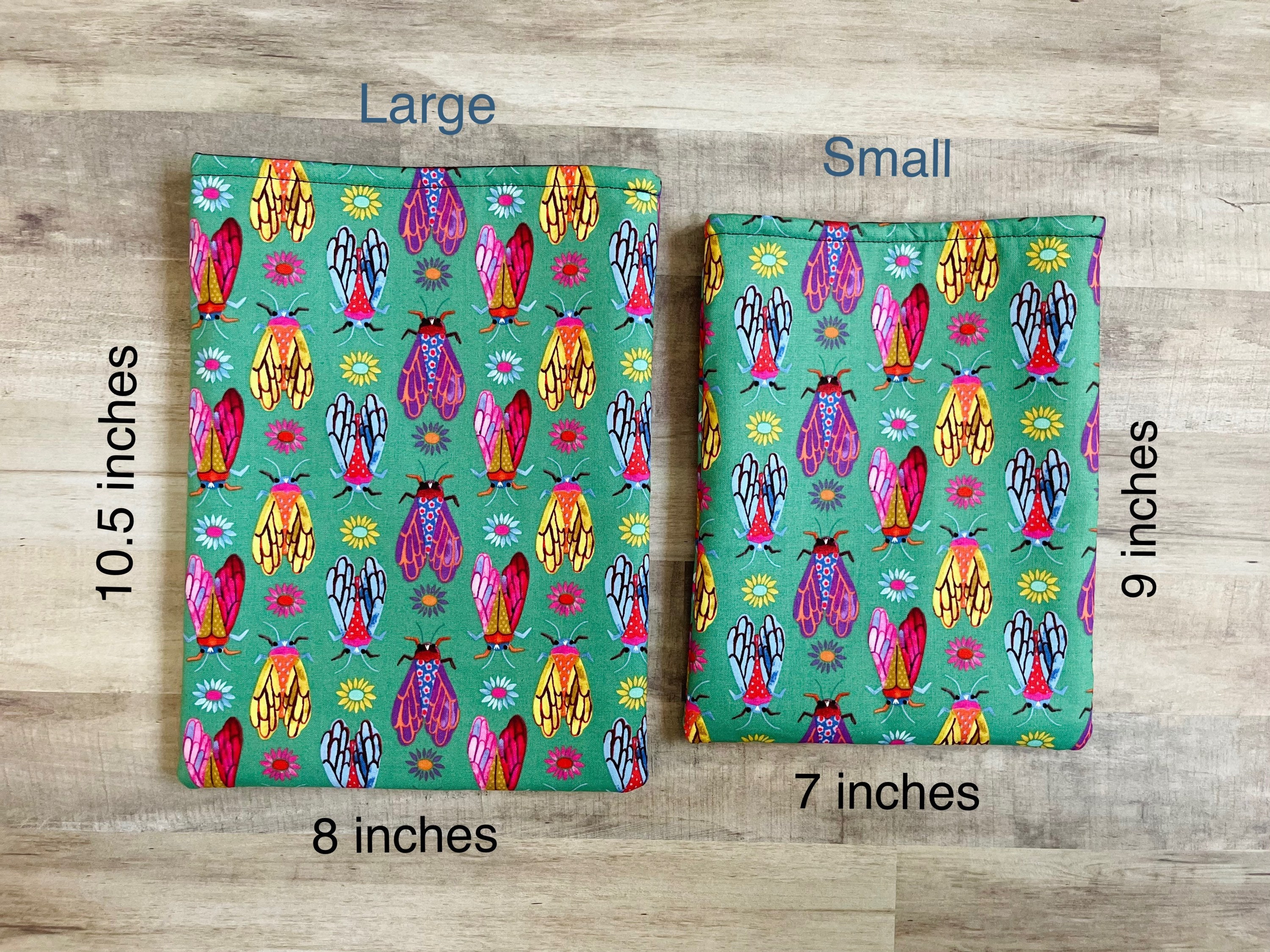 Insect Booksleeve Cicadas Book Cover Large and Small Book | Etsy