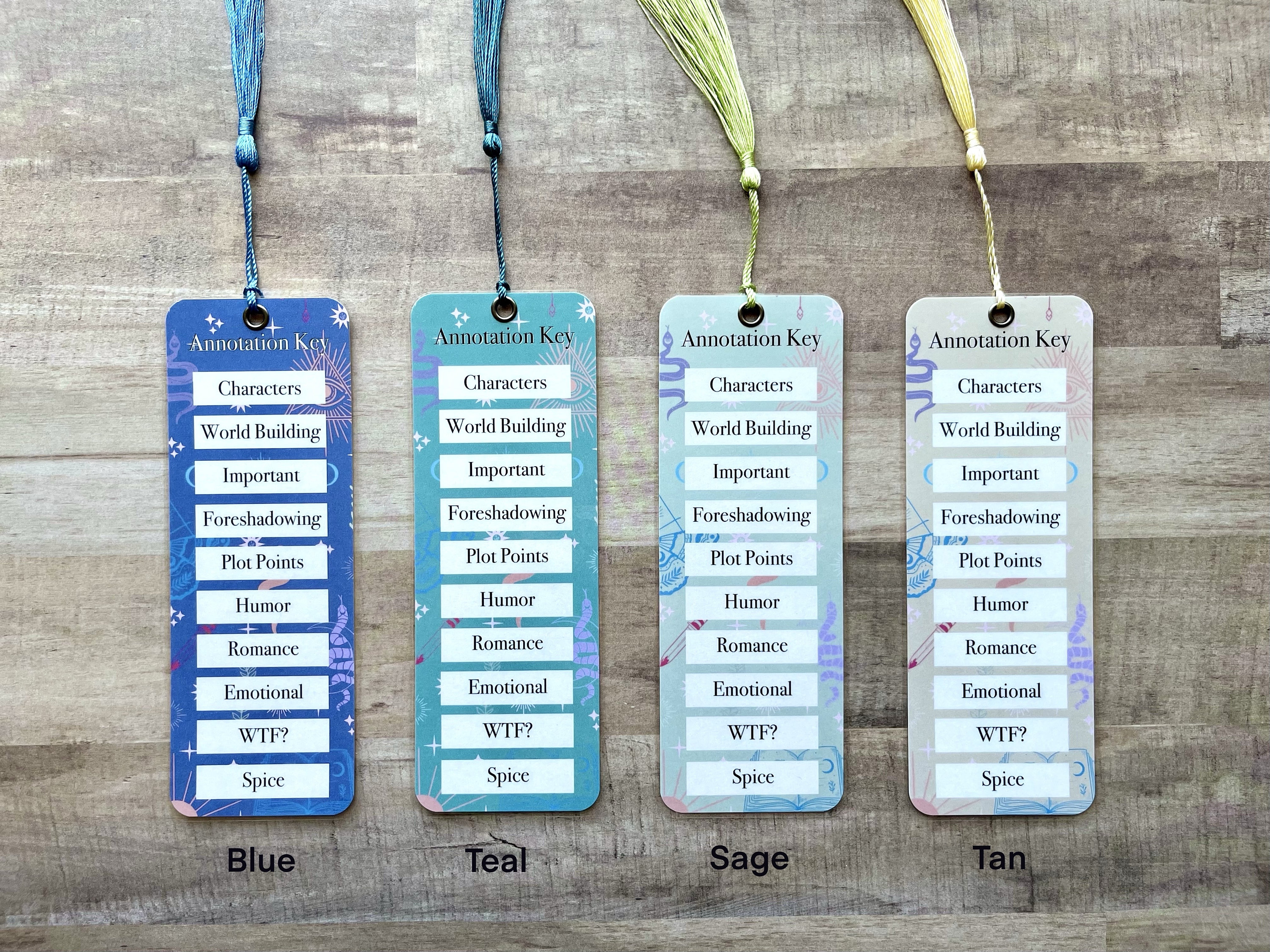 Fantasy Sci-fi Annotation Bookmark With Tabs, Book Annotating Kit ...