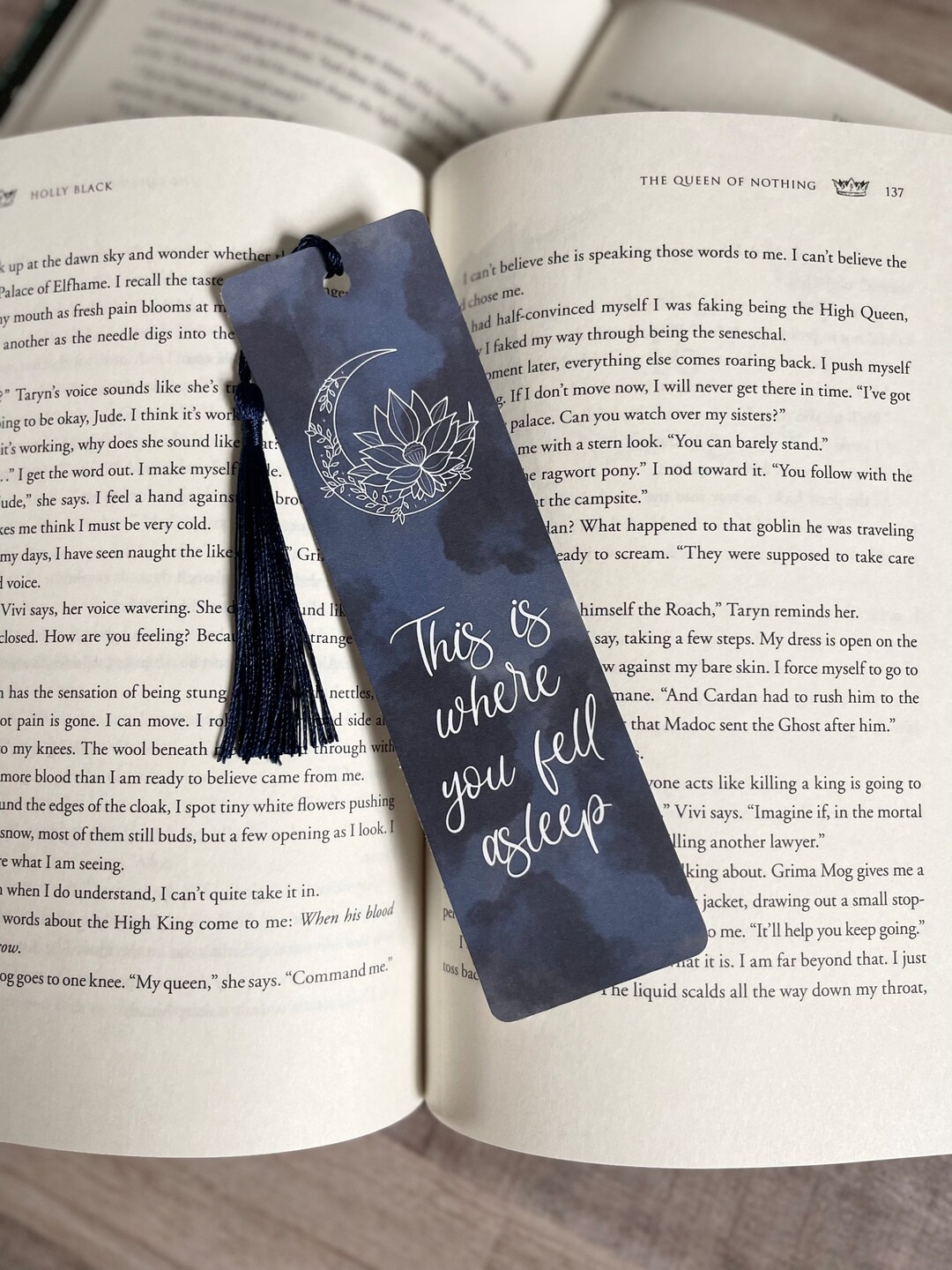 This is Where You Fell Asleep Bookmark With Tassel, Book Accessory ...