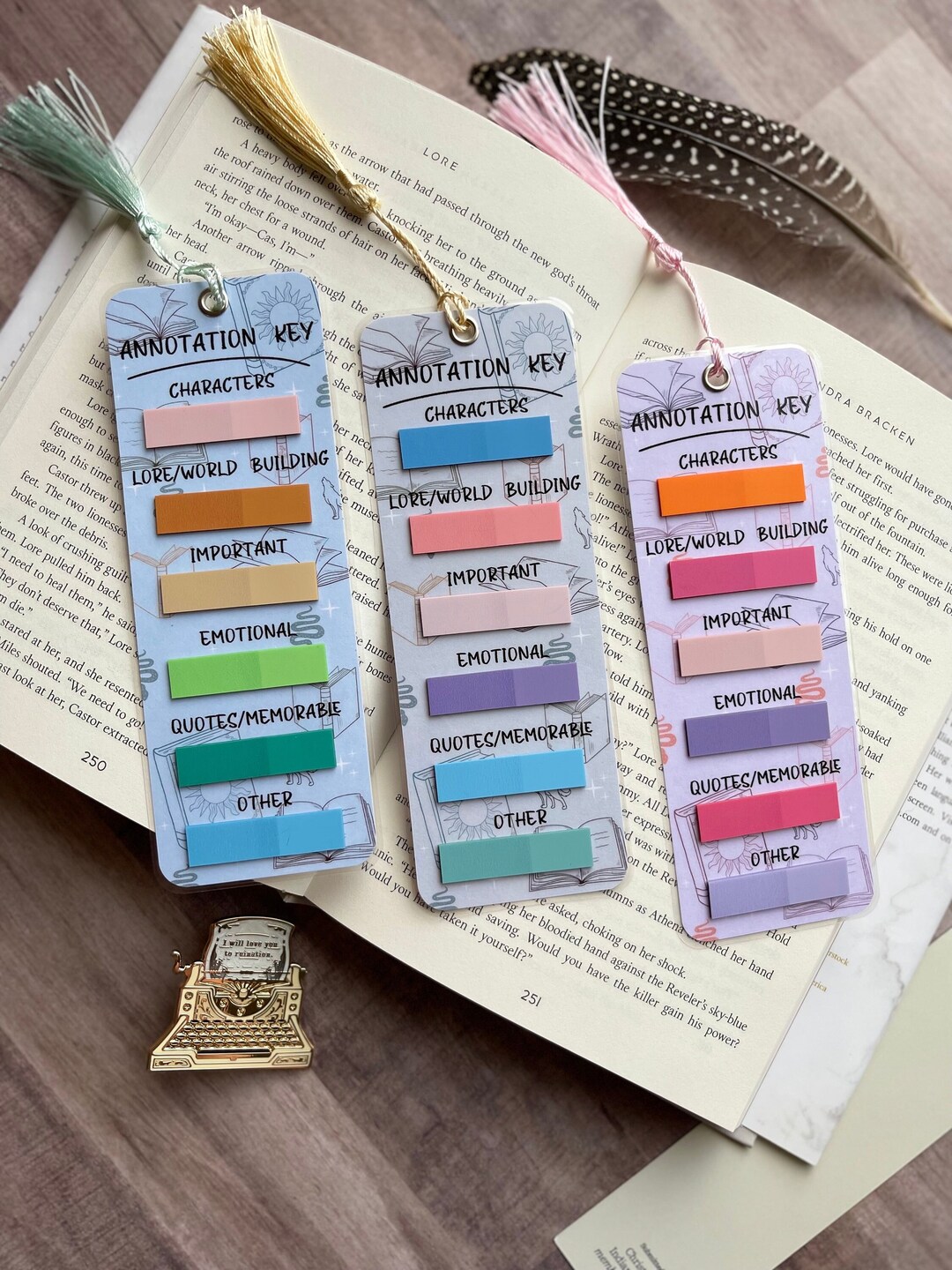 Bookish Annotating Bookmark Kit, Book Annotating Supplies, Popular ...