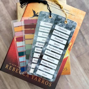 Fantasy Fourth Wing Inspired Annotation Bookmark With Tabs, Book ...