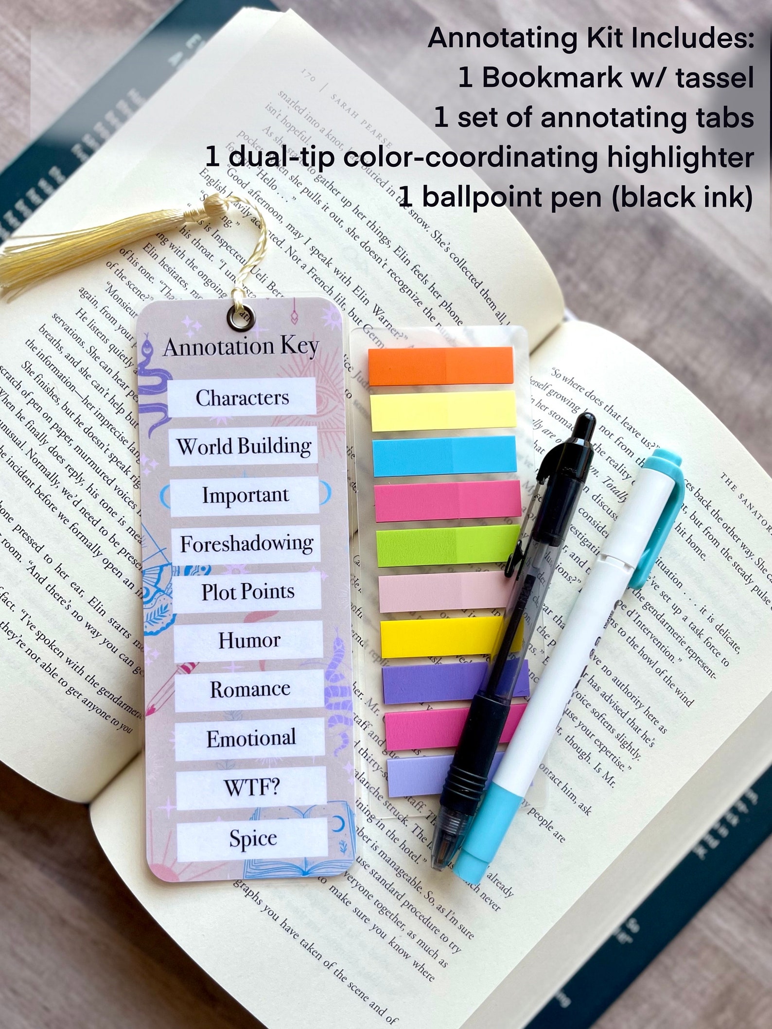 Fantasy Sci-fi Annotation Bookmark With Tabs, Book Annotating Kit ...
