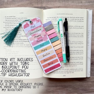 Floral Annotation Bookmark With Tabs Kit, Book Annotating Supplies ...
