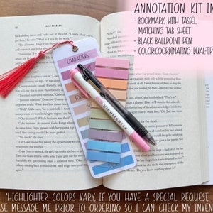 Annotation Bookmark With Tabs, Book Annotating Kit Supplies, Popular ...
