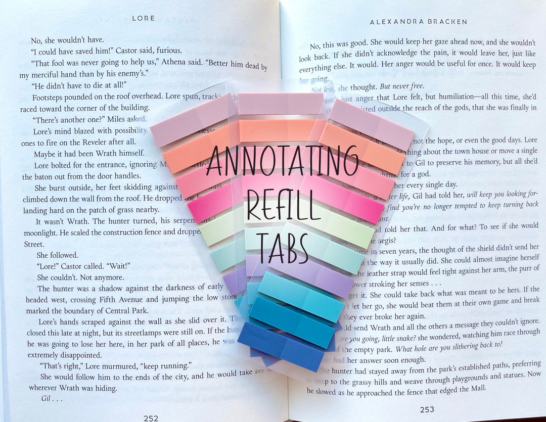 REFILL STICKY TABS for Annotation Bookmark, Book Annotating Kit ...