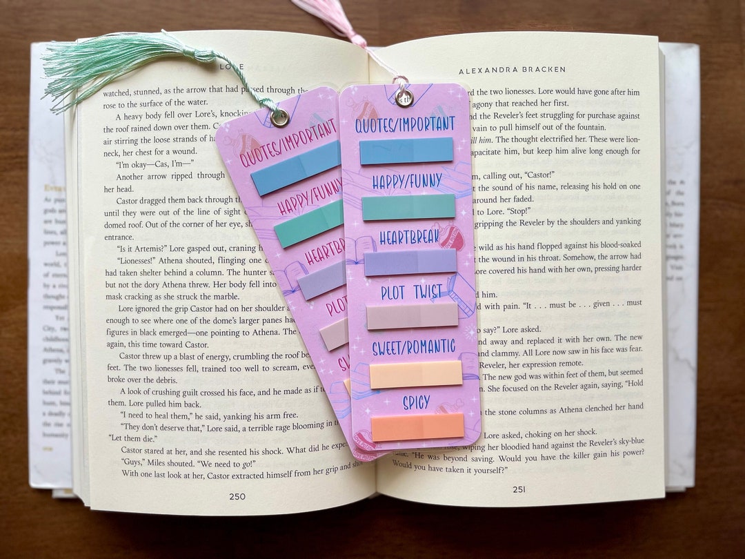 Romance / Romcom Annotation Bookmark With Tabs Kit, Book Annotating ...