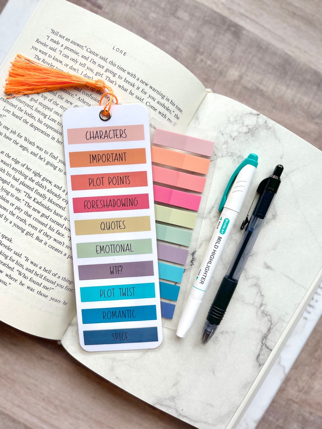 Annotation Bookmark With Tabs Kit, Book Annotating Supplies, Popular ...