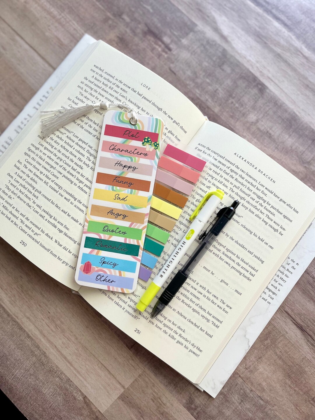 Retro Annotation Bookmark With Tabs Kit, Book Annotating Supplies ...