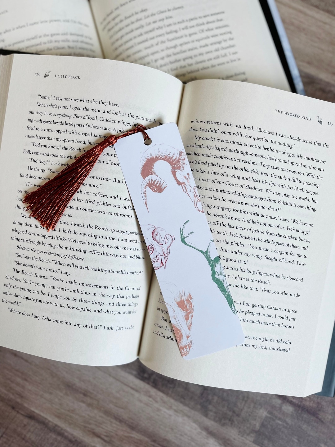 Multicolor Animal Skulls Bookmark With Tassel, Cool and Cute Bookmark ...
