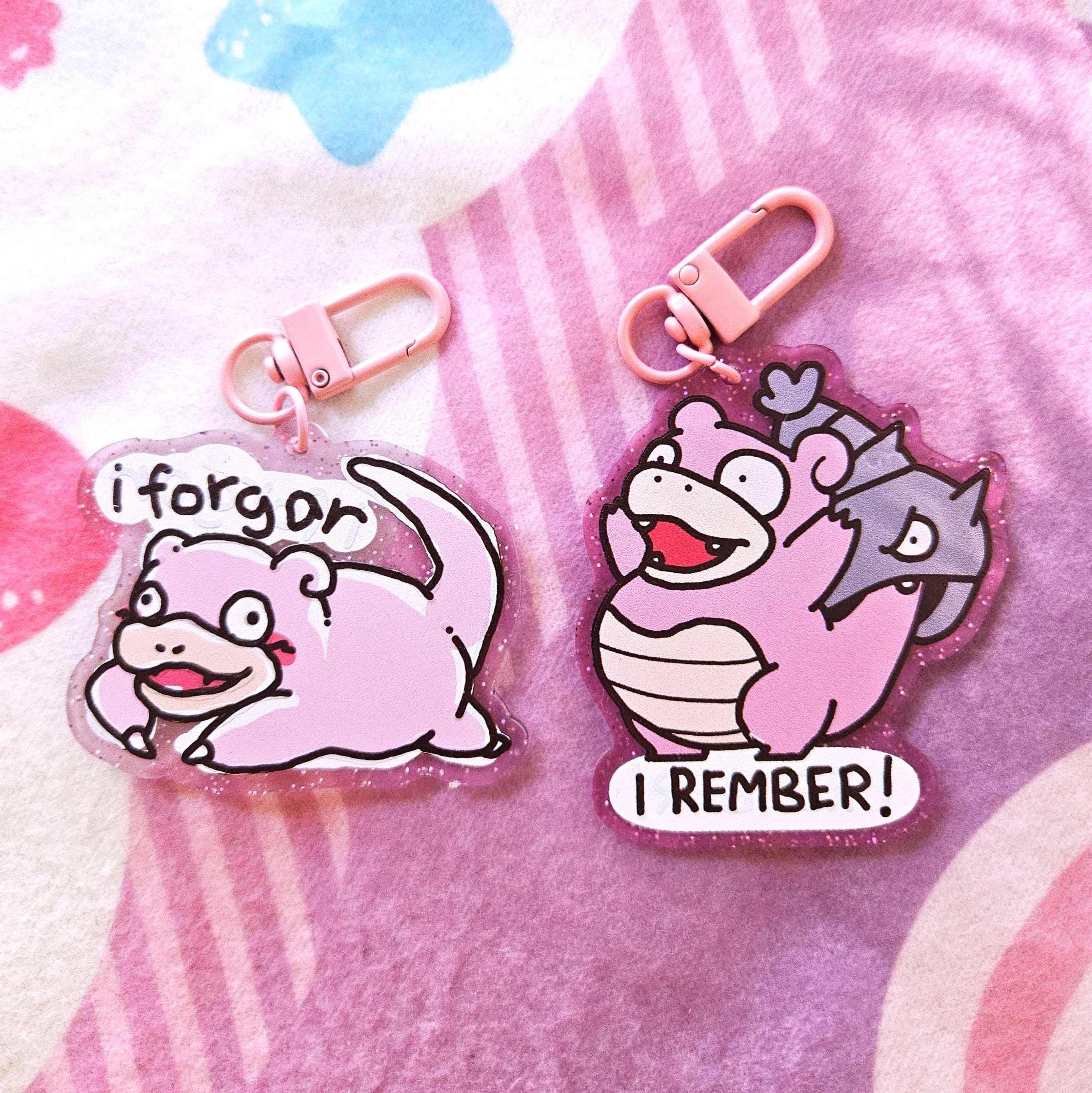 Cursed Slow Monster Glitter Keychains - Etsy