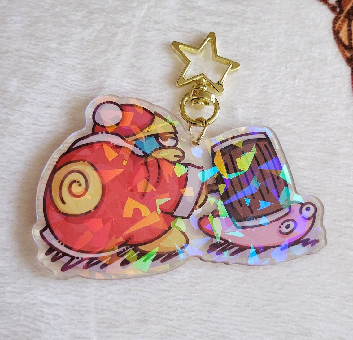 King Dedede Kirby Clobber Holographic Keychain - Etsy