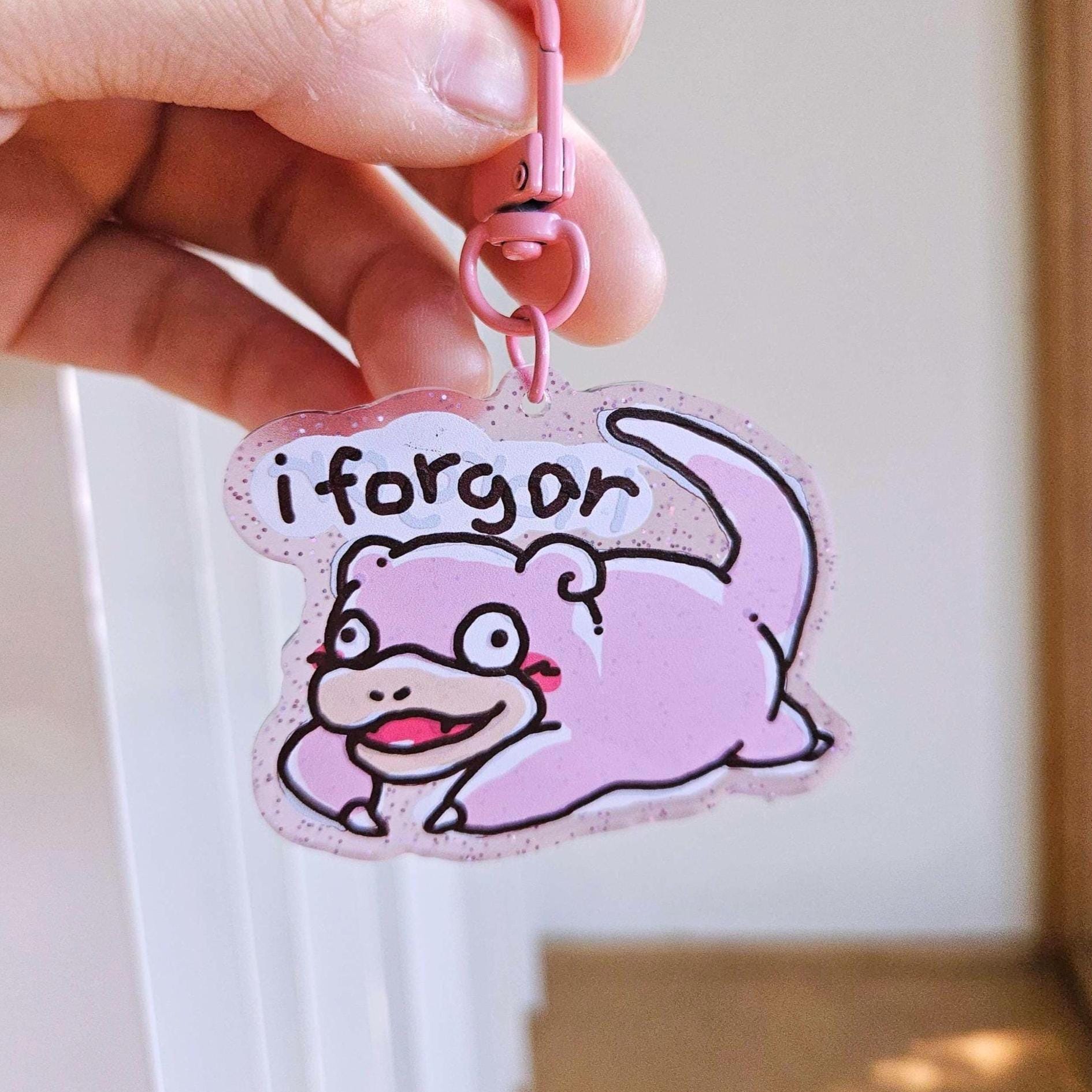 Cursed Slow Monster Glitter Keychains - Etsy