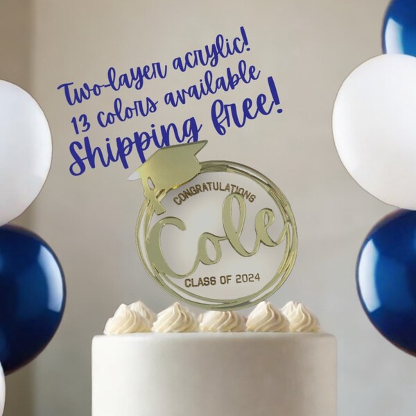 Graduation Cake Topper - Etsy