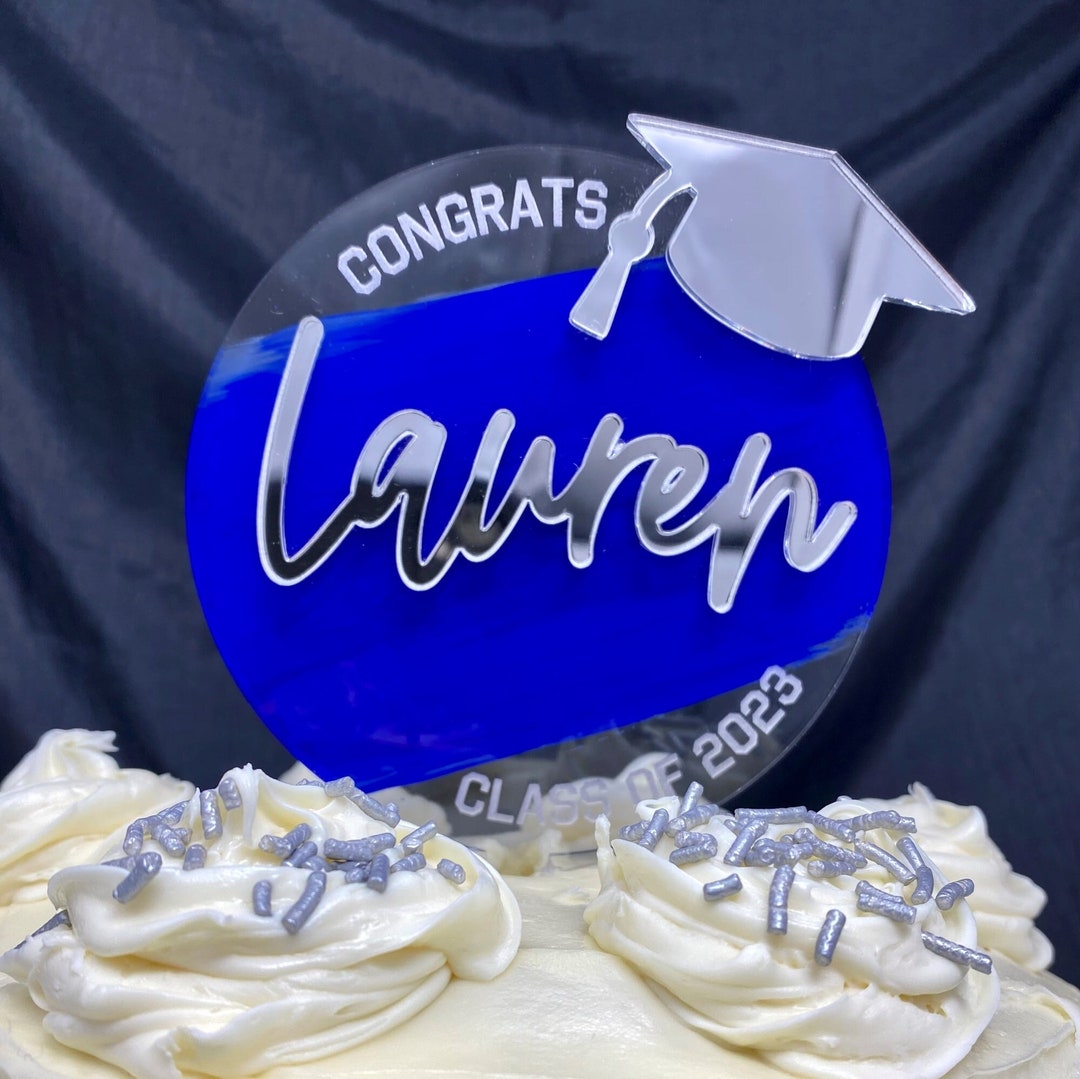 Graduation Cake Topper Personalize Customize for Graduate High School ...