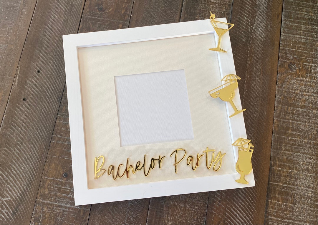 Cocktail Frame Celebration Party Drinks Personalized 8x8 Wood ...