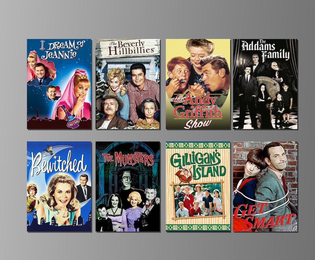 Retro TV Sitcoms From the 1960s, Images on Refrigerator Magnets ...