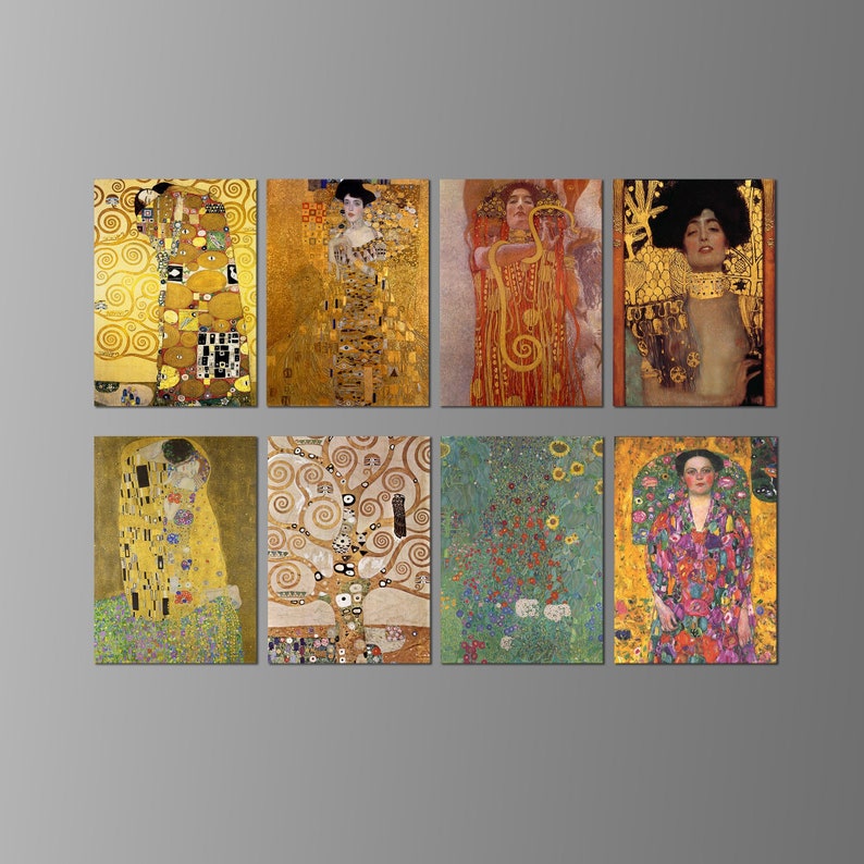 Gustav Klimt Refrigerator Magnets. Eight Different Choices. (set Nº 1 ...