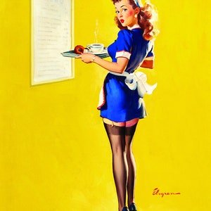 Pin-up Illustrations by Gil Elvgren on Refrigerator Magnets. (set Nº 1 ...