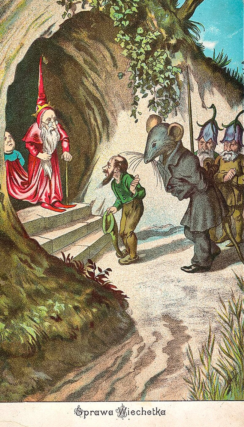 Fairy Tale Illustrations on Refrigerator Magnets. Poland, Dwarves. O ...