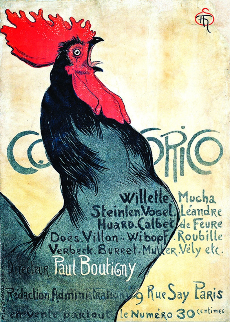 Théophile Steinlen Poster, French Art Nouveau Poster Images on ...