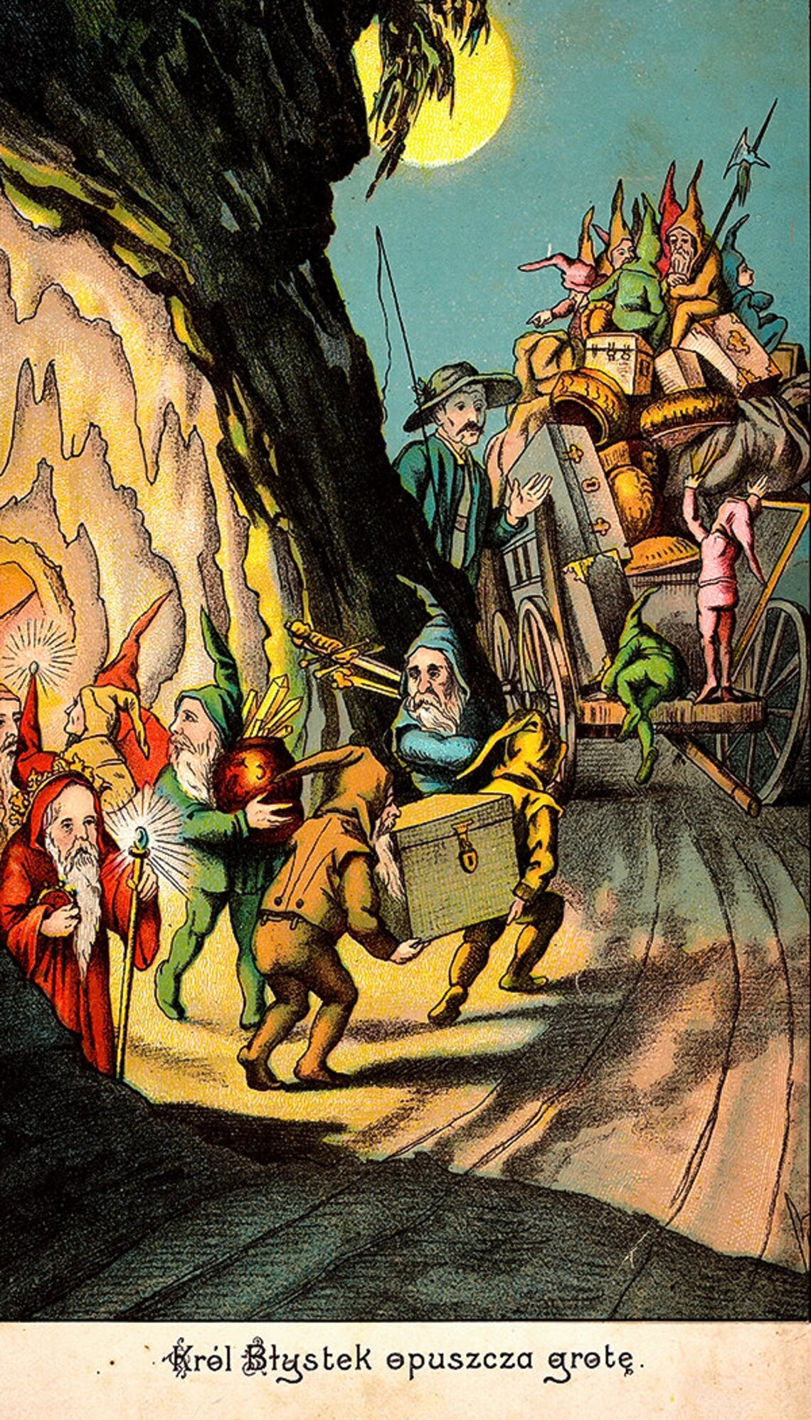 Fairy Tale Illustrations on Refrigerator Magnets. Poland, Dwarves. O ...