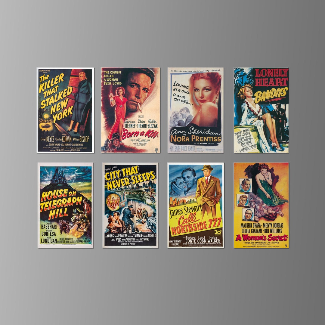 Classic Film Noir Movie Posters From the 1940s and 1950s on Magnets ...
