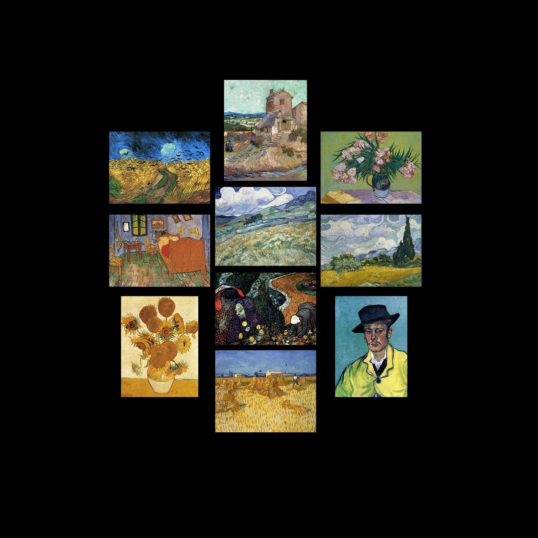 Vincent Van Gogh Vinyl Stickers, Decals. Glossy, Waterproof Paper. Set ...