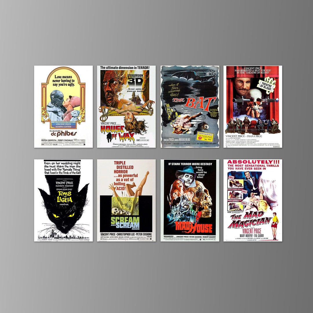 Classic Thriller Movie Posters on Magnets. Horror, Vintage, Mystery ...