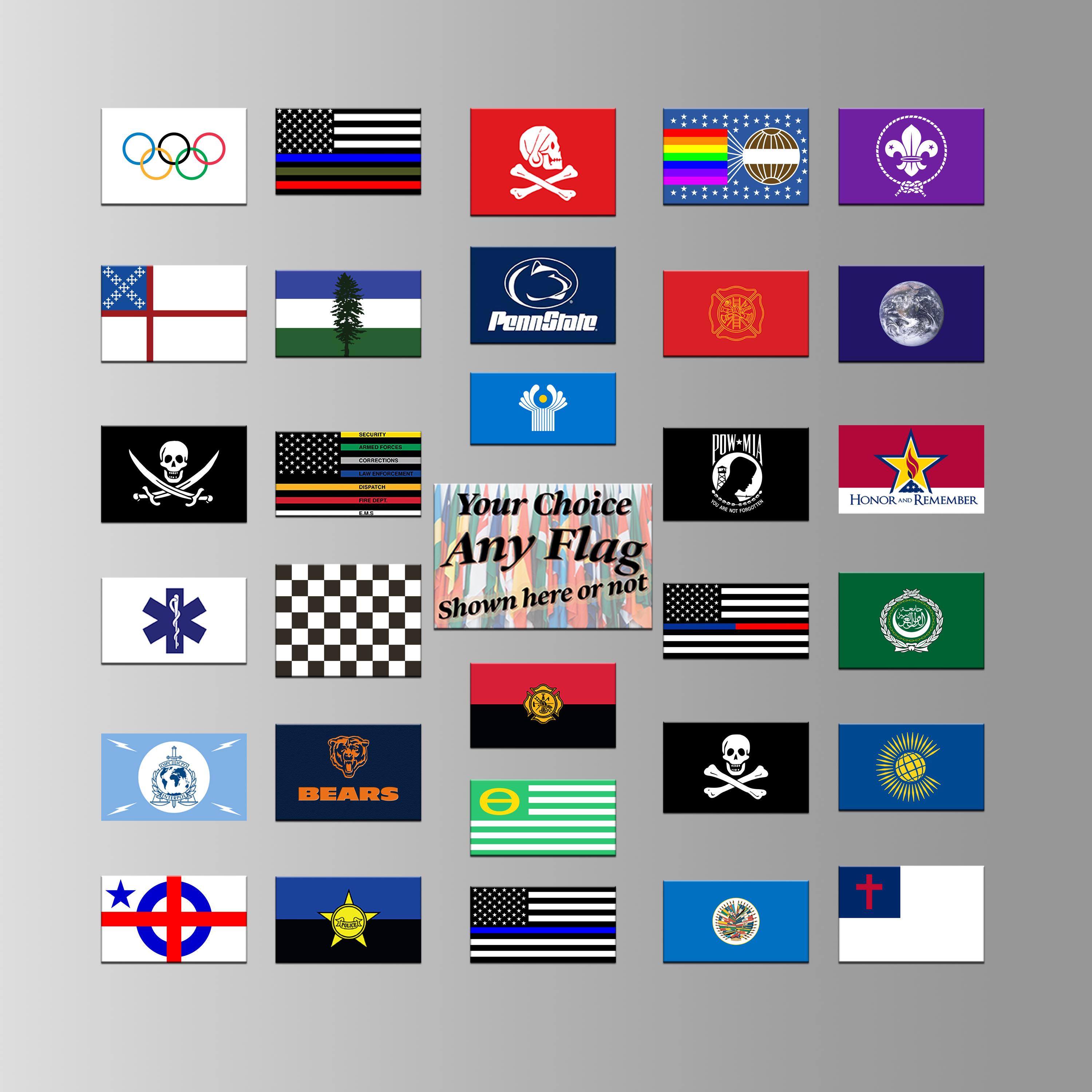 Flags of the World on Magnets. Country, State, City, Historical ...