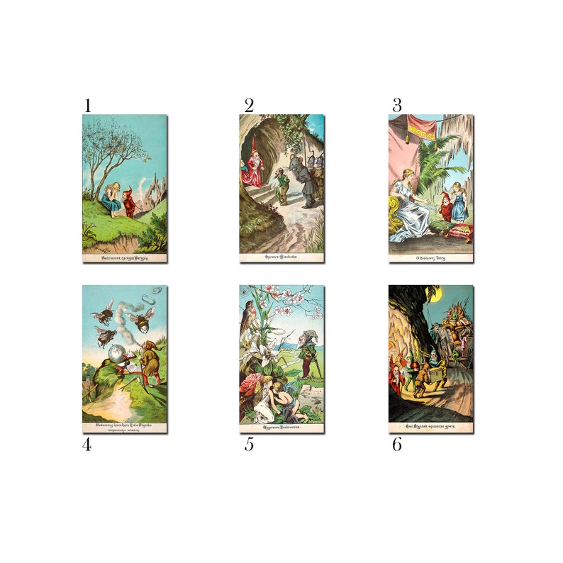 Fairy Tale Illustrations on Refrigerator Magnets. Poland, Dwarves. O ...